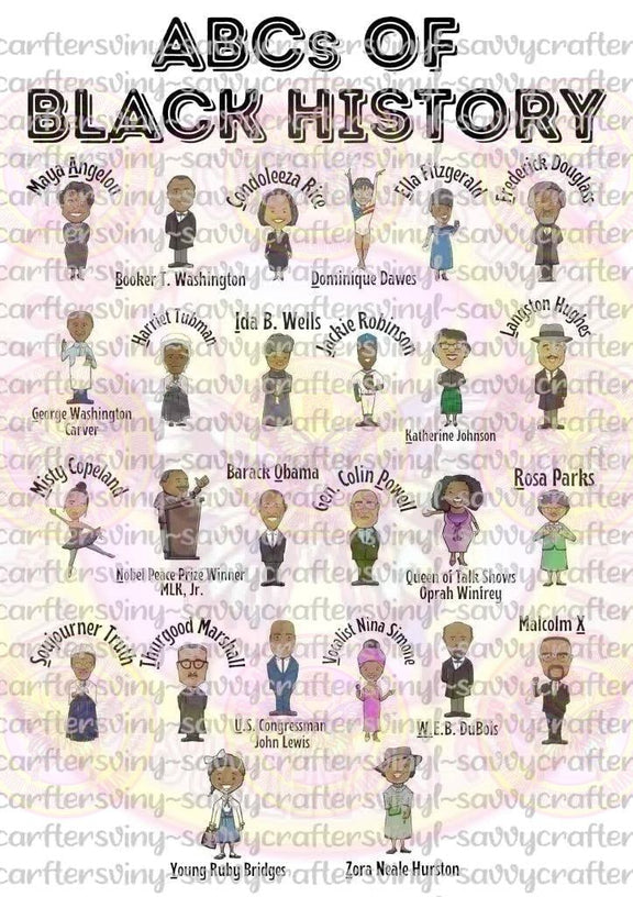 ABC's Of Black History – Savvy Crafters Vinyl & Gifts