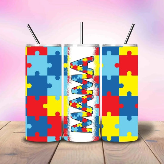 Autism Puzzle Mama - Fully Completed Tumbler Skinny Straight 20/30oz – Savvy Crafters Vinyl & Gifts
