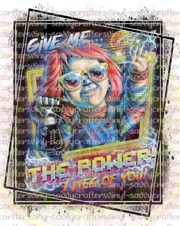 Chucky The Power - neon retro – Savvy Crafters Vinyl & Gifts