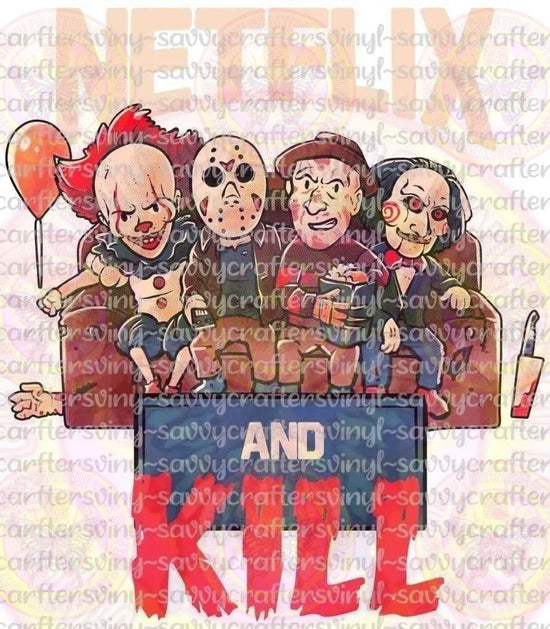 Netflix and Kill Cute Horror Icons Movie Night – Savvy Crafters Vinyl ...