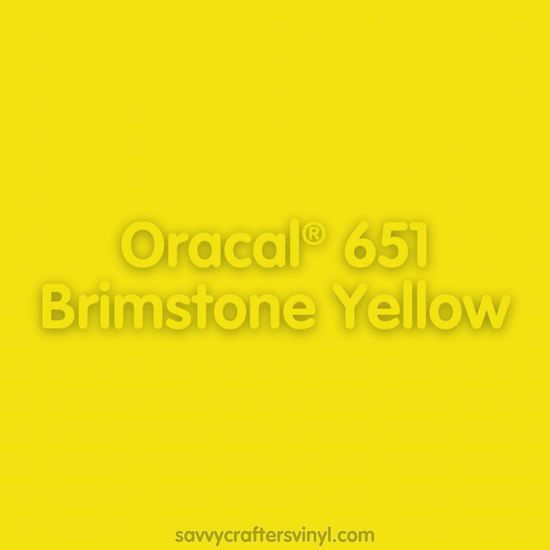 Oracal® 651 | Brimstone Yellow – Savvy Crafters Vinyl & Gifts