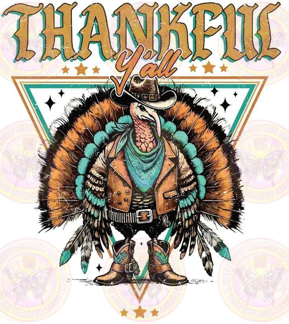 Thankful Ya'll Western Cowboy Turkey – Savvy Crafters Vinyl & Gifts